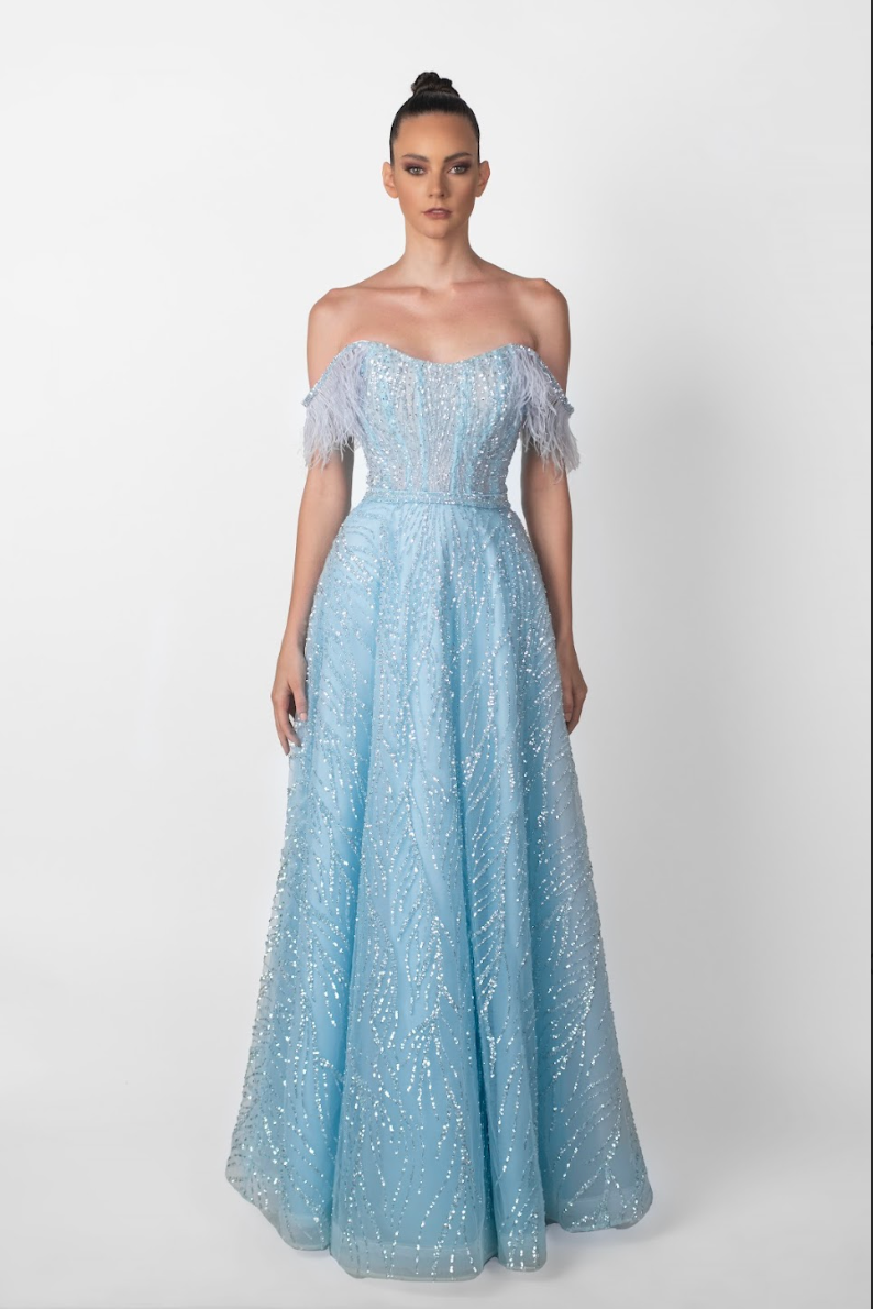 Opulent Feathers Dress - Dress – Designers & Us